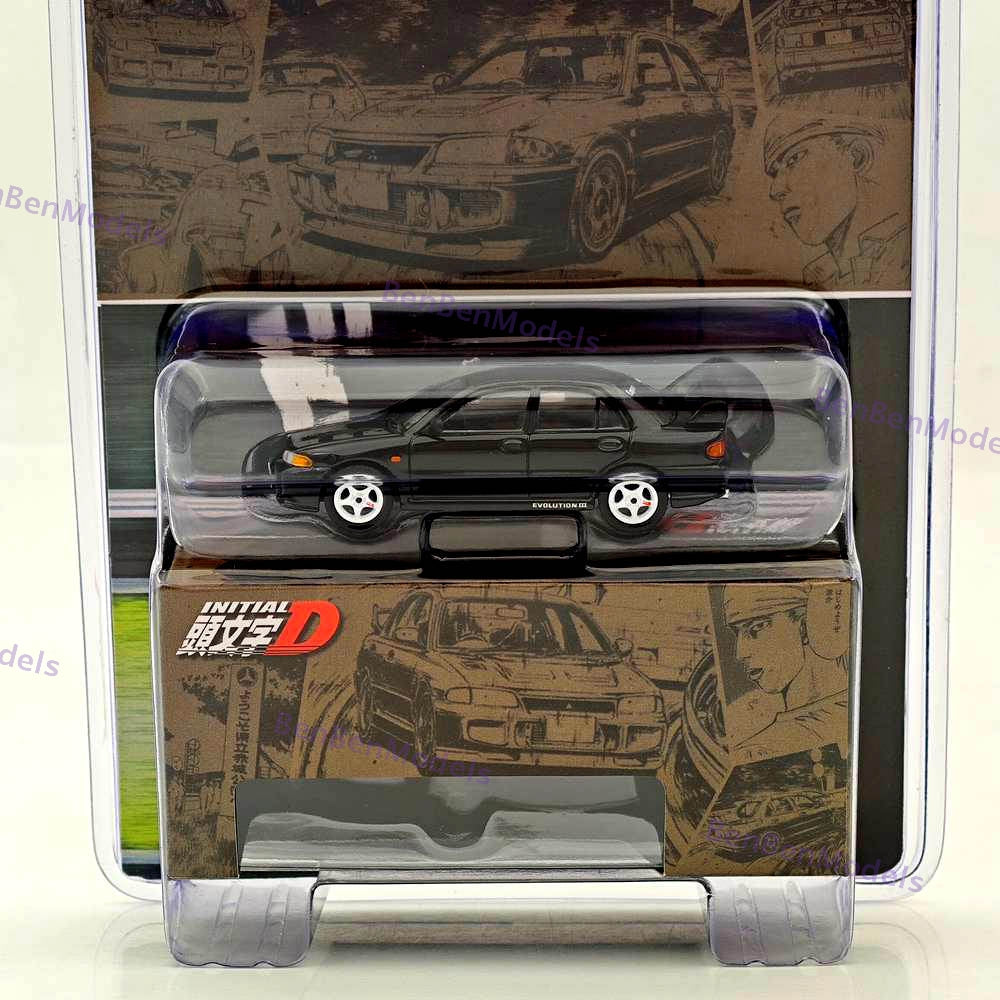 Hobby Japan 1/64 Mitsubishi Lancer RS Evolution III INITIAL D Black ...