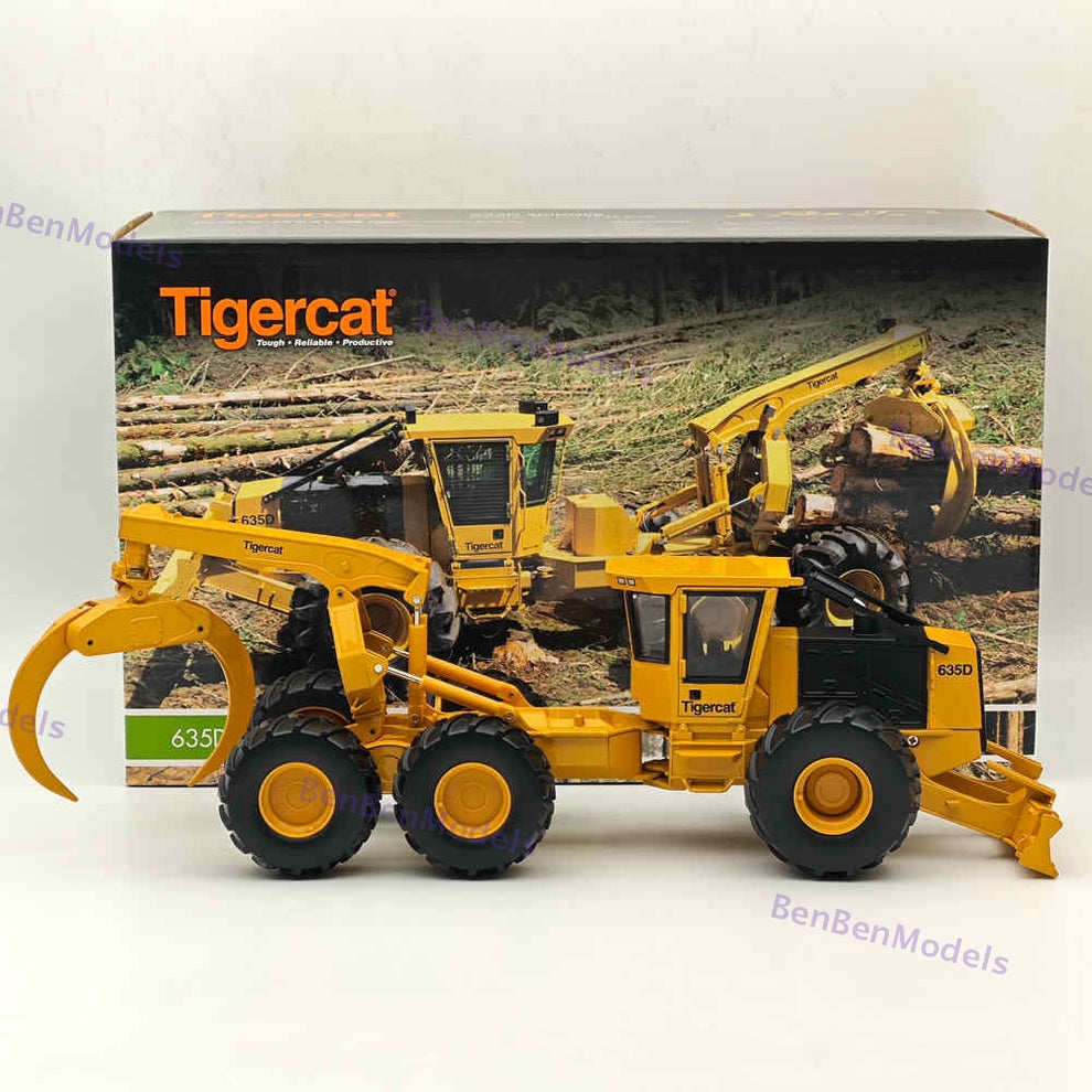 Tigercat 1/32 635D Skidder MIB Yellow Forestry Machinery Diecast Model ...