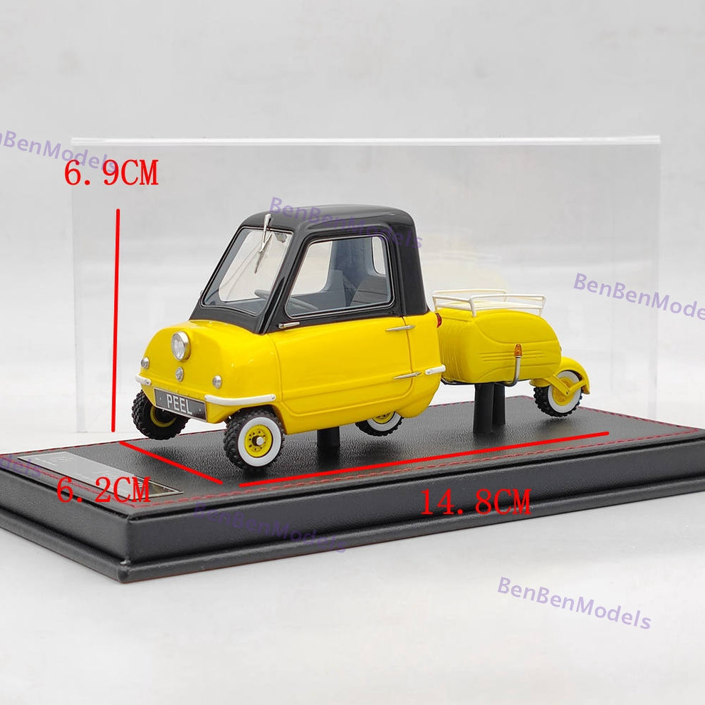 Super Unit Model 1/18 PEEL P50 w/Pav Trailer 1964 Yellow Resin Car ...
