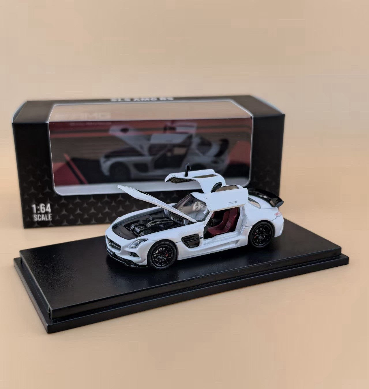 Fine Works64 1/64 Mercedes - Benz SLS AMG BS Alloy Car Model Gift Whit ...