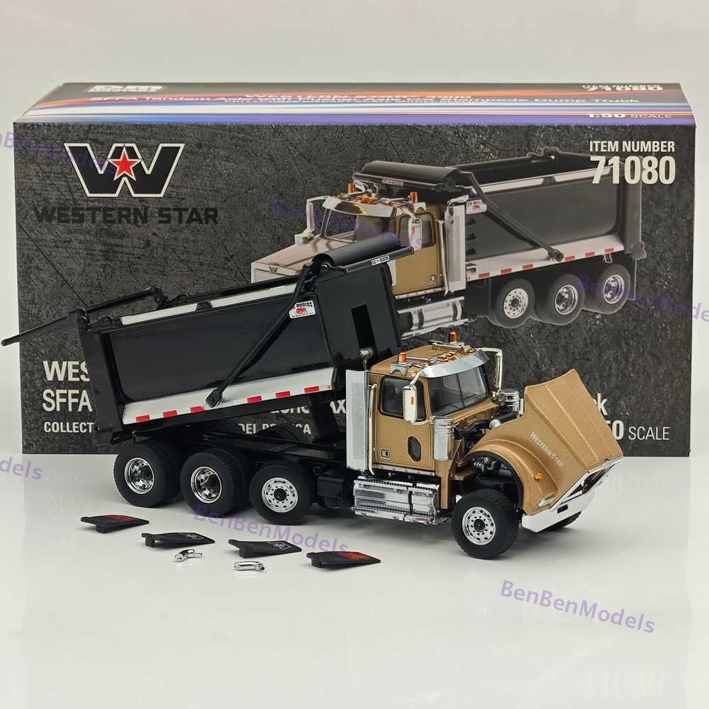 DM 1/50 WESTERN STAR 4900 SFFA Tandem Axle with Pusher Axle OX Stampede ...
