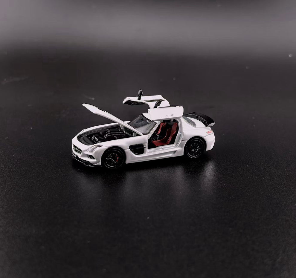 Fine Works64 1/64 Mercedes - Benz SLS AMG BS Alloy Car Model Gift Whit ...