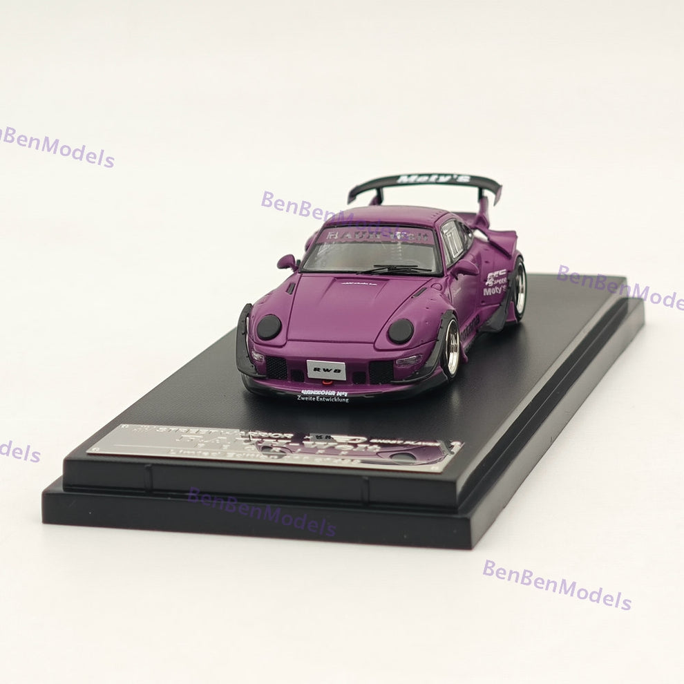 Street WARRIOR SW 1/64 Porsche RWB 993 Rotana Purple Short Wing Diecast ...