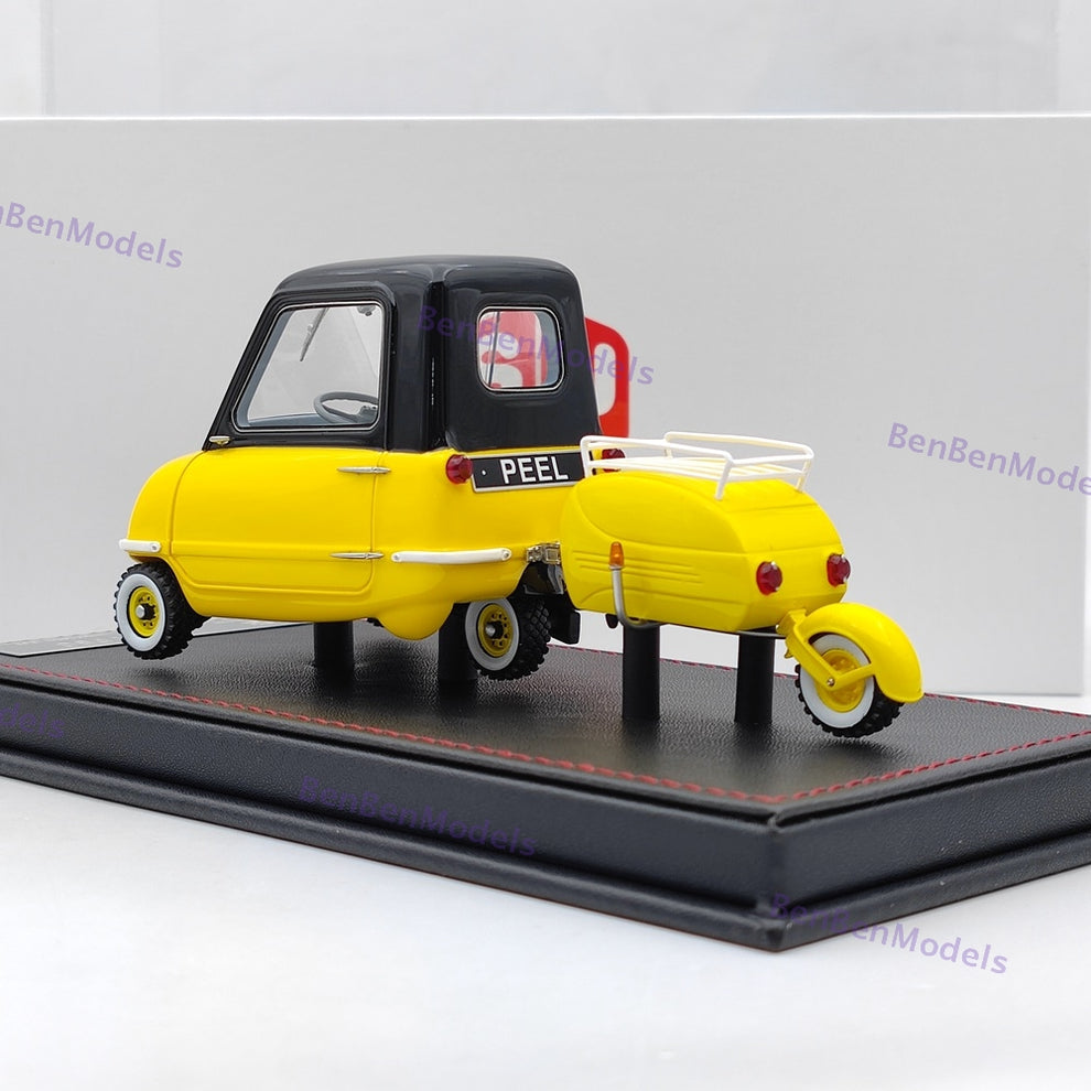 Super Unit Model 1/18 PEEL P50 w/Pav Trailer 1964 Yellow Resin Car ...