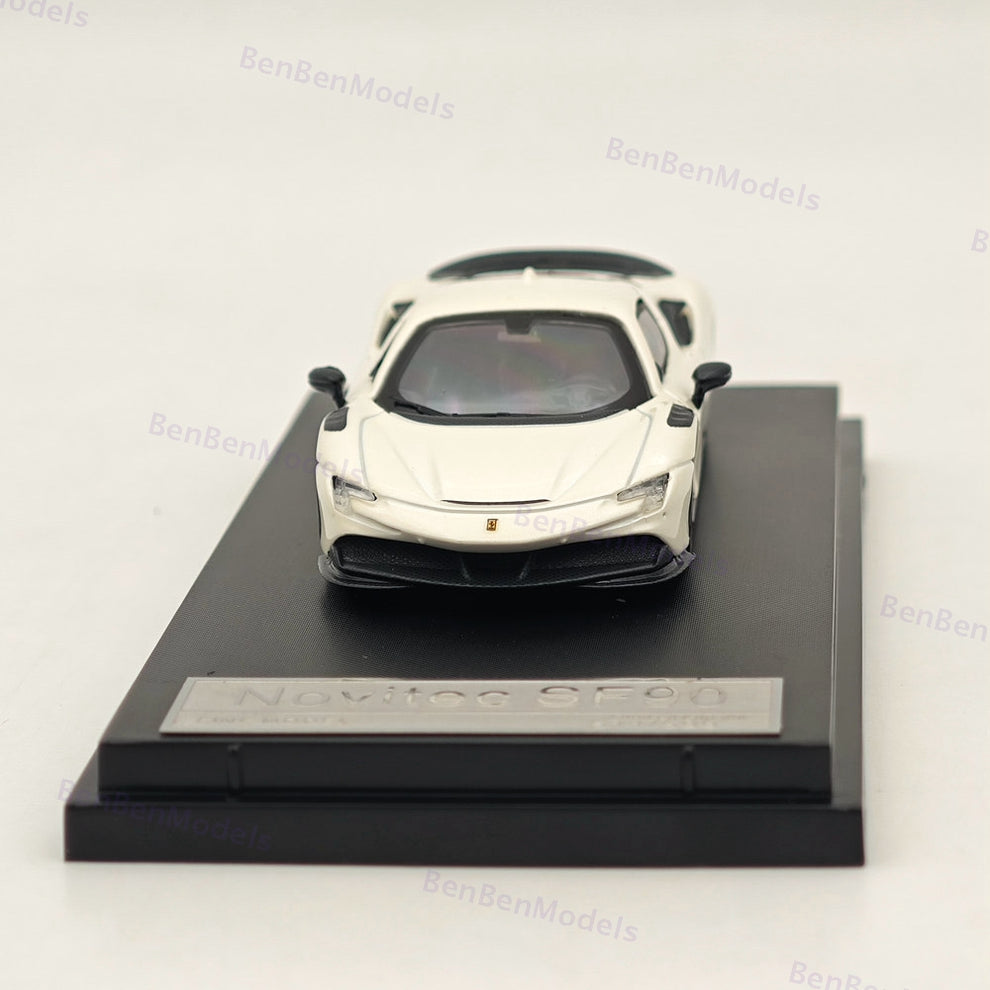 Fine model 1/64 Scale Novitec Ferrari SF90 White Diecast Car Model Toy ...